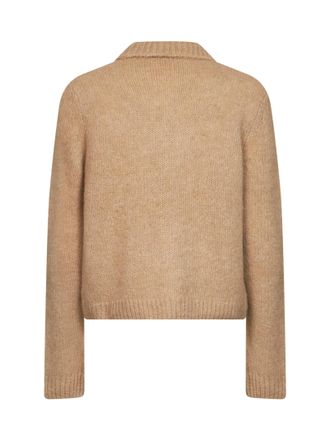 Dries Van Noten Mens Cardigan Mora Alpaca Blend Camel Cardigans Sweater