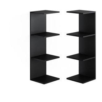 Vicco Etagère Paolo, Noir, 30x95cm Lot de 2, Vicco
