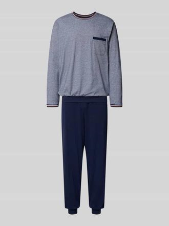 Bugatti Regular Fit Pyjama mit Rundhalsausschnitt