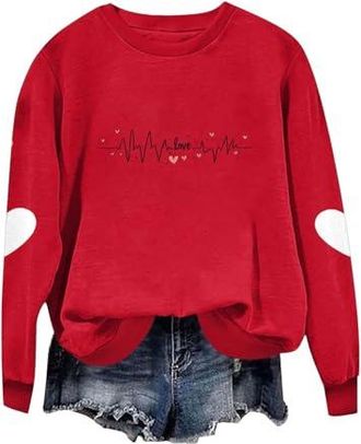 Generico Sweatshirt moderne &agrave; col rond pour femme, sans capuche, mi-saison, sweatshirt, sweatshirt, pulls pour femme, couleur unie, ajust&eacute;, v&ecirc;tements d&eacute;contrac