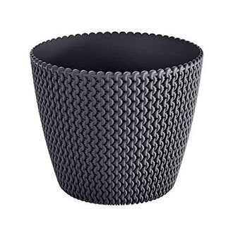 Prosperplast Runder Pot 5L Prosperplast Splefy Plastik in Anthrazitfarbe, &Oslash;21,8 x 18,4 cm