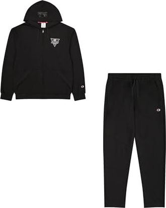 Champion Legacy Modern Sport (220379) -Poly-Cotton Rain Interlock Hooded Survêtement, Noir (KK001), XS Homme