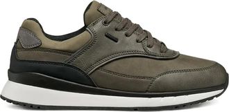 Geox lace-up panelled sneakers - Vert
