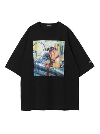 Undercover t-shirt en coton à imprimé graphique - Noir