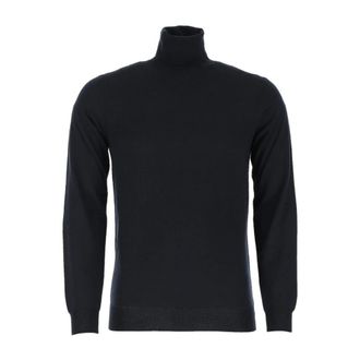 Paolo Pecora Blauer Wollpullover Hoher Stilistischer Gehalt - - Knitwear - Herren - Blau - 2XL