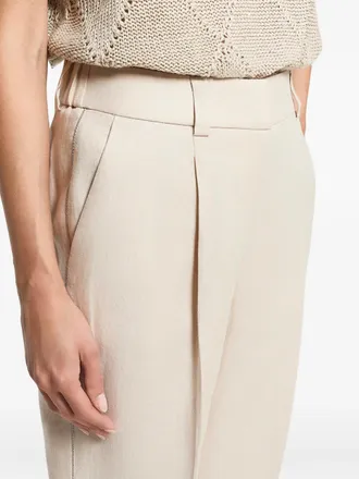 PESERICO Womens Linen Gabardine Trousers Ss26 W