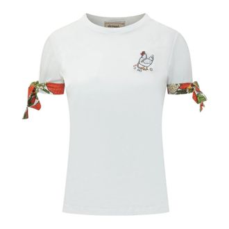 Alessandro Enriquez B.co Ricamo Gallina - - Tops - Damen - Wei&szlig; - L