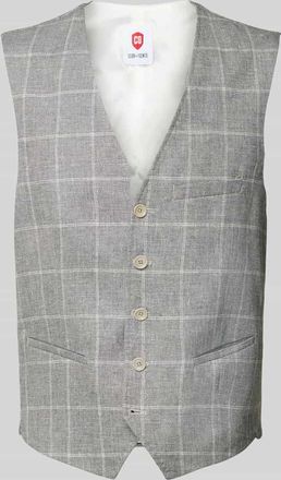 CG - Club of Gents Leinenweste mit Leistentaschen