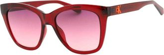 Calvin Klein Farbverlauf-Sonnenbrille f&uuml;r Damen (Kirschrot)