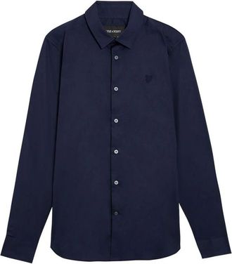 Lyle & Scott Homme, Chemises, Bleu, Taille: XS Chemise Bleue en Coton &agrave; Manches Longues