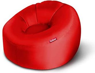 Fatboy 3.0 Bleu Ciel Lamzac O Canap&eacute;/Pouf/Sofa Gonflable Nomade | Rouge | Hamac rempli dair | pour lext&eacute;rieur (Plage, Jardin ou Piscine) | 110 x 103 x 62 cm 