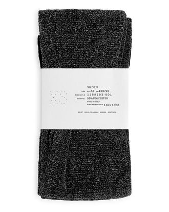 Arket Glitzerstrumpfhose -Schwarz