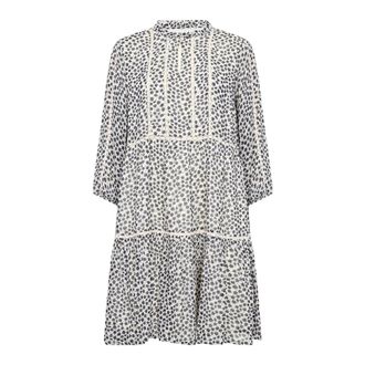 Part Two Navy Mini Grid Flower Kleid - - Dresses - Damen - Schwarzk - L