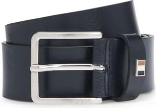 BOSS Hommes Ther-Flag-E Sz35 Ceinture en cuir italien avec passant à rayures emblématiques