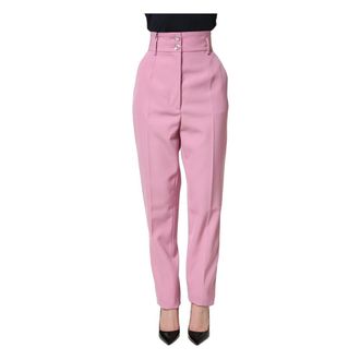 Dolce & Gabbana High Waisted Hosen - - Trousers - Damen - Rosa - 2XS
