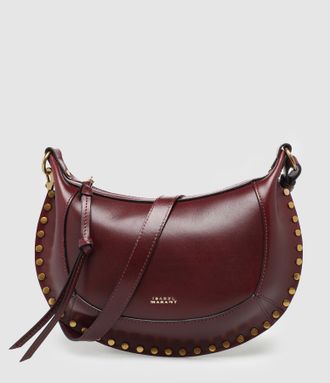 Isabel Marant Sac Oskan Moon Cuir Lisse Bordeaux