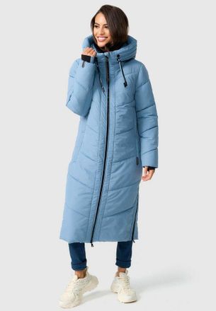 Marikoo Winterjacke Nadaree XVI Stepp Mantel mit gro&szlig;er Kapuze