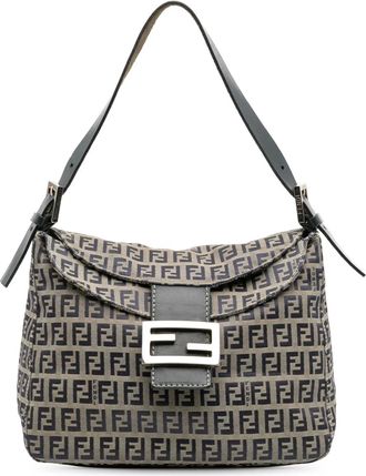 Fendi sac porté épaule Double Flap (2000-2010) - Bleu