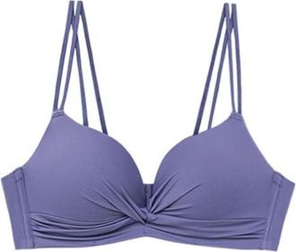 Generic Soutien-gorge 2026 pour femme, soutien-gorge sans couture, non rembourr&eacute;, dos nu, push up transparent, bleu, 64