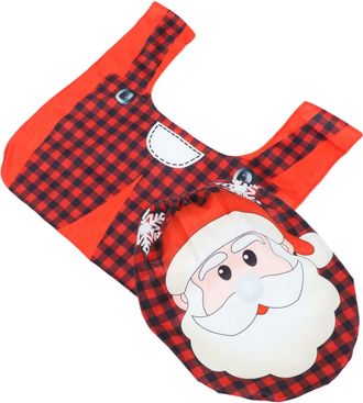 Valiclud Weihnachtlicher Wc-sitzbezug Mit Rutschfestem Weihnachtsmuster Leichter Wiederverwendbarer Toilettensitz Bodenmatten-Schutz Für Standardtoiletten Fest