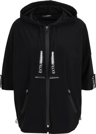 Doris Streich L&auml;ssige Hoody-Jacke mit Motivdruck - - Sweatshirts & Hoodies - Damen - Schwarzk - M