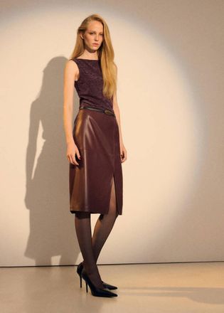 Mango TOP XFLOWI bordeaux - Femme - XXS - MANGO