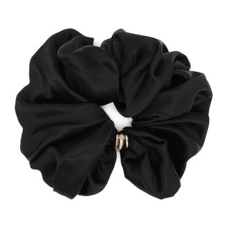 Kazar Femme, Accessoires, Noir, Taille: ONE Size Chouchou en satin de soie avec ornement dor&eacute;