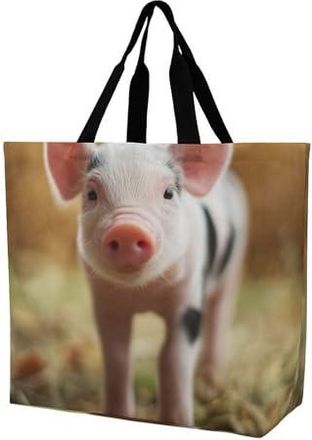 Generic Cochon Mignon Sac A Main Femmes Pliable Tote Bag D&eacute;contract&eacute; Sac Fourre-Tout Pour Plage Voyage Travail