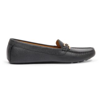 La Martina Schwarzer Saffiano Loafer Made in Italy - - Shoes - Damen - Schwarzk - 36 EU