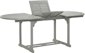 vidaXL Gartentisch Grau 200x100x75 cm Massivholz Akazie Vidaxl