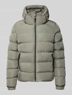 Superdry Steppjacke mit Kapuze und seitlichen Rei&szlig;verschlusstaschen