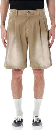ERL Erl, Homme, Shorts, Beige, Taille: XL Short Chino Pliss&eacute;
