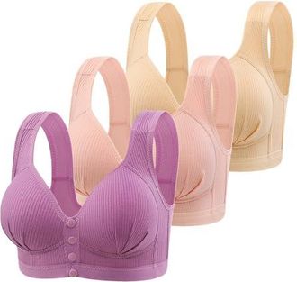 Generic D&eacute;bardeur pour homme avec fermeture &agrave; bouton-pression sur le devant, couverture compl&egrave;te, soutien-gorge confortable sans armatures, l&eacute;g&egrave;rement doubl&eacute;,