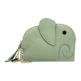 Generic Sac &agrave; main en cuir souple pour femme avec ensemble portefeuille, sac &agrave; dos mignon, motif &eacute;l&eacute;phant, sac &agrave; dos (vert, taille unique)