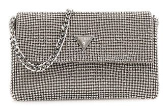 Guess Zalina Mini Flap Clutch Silver
