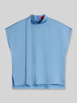 HUGO BOSS Regular Fit Blusenshirt mit Stehkragen