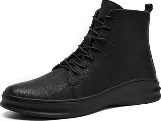 Generic Bottines tendance en cuir pour homme - Bout rond - Lacets - Fermeture &eacute;clair lat&eacute;rale - Chaussures Oxford d&eacute;contract&eacute;es et confortables - Antid&eacute;rapant