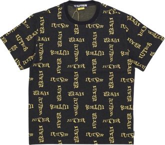 Iuter Wavy Jacquard Tee Schwarz - - Tops - Herren - Schwarzk - XL