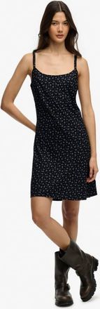 Superdry Robe caraco courte &agrave; petites fleurs - Noir