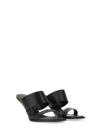 Alexander McQueen Plexiglass Heel Sandal - Black
