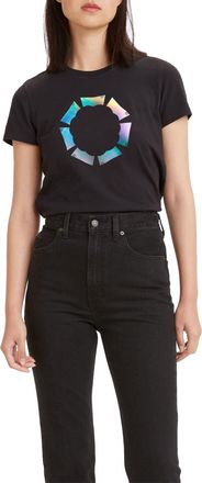 Levi's Damen The Perfect Tee T-Shirt,Batwing Iridescent Caviar,XS