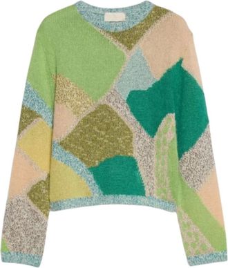 iBlues Femme, Pulls, Multicolore, Taille: 38 FR Maille col rond
