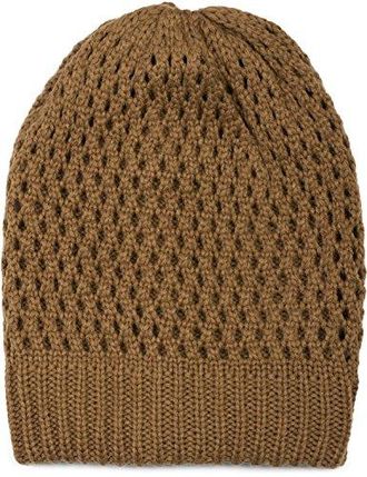 styleBREAKER Bonnet en Maille avec Motif ajour&eacute;, Bonnet Mou dhiver, Unisexe 04024139, Couleur:Cognac