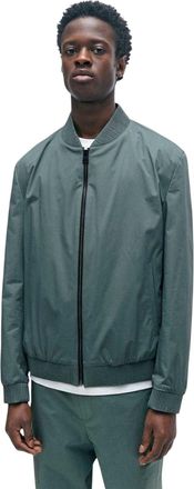 HUGO BOSS Hugo - Bomberjacke f&uuml;r Herren, Gerippter &Auml;rmelaufschlag (Dunkelgr&uuml;n)