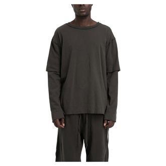 Andrea Ya'aqov Homme, Tops, Brun, Taille: L Layered Sleeve Long Sleeve Tee