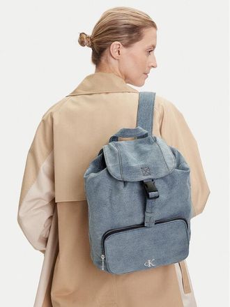 Calvin Klein Rucksack Denim Luna Mini Flap Backpack LV04F3216G Himmelblau
