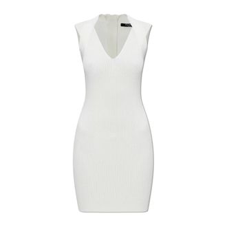 Balmain Geripptes Kleid - - Dresses - Damen - Beige - L