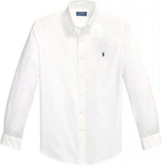 Ralph Lauren Homme, Chemises, Blanc, Taille: XL Chemise &agrave; Manches Longues avec Logo