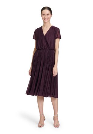 Vera Mont Damen Cocktailkleid mit Plissee 44, Purple/Purple