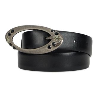 Alberta Ferretti Eleganter minimalistischer G&uuml;rtel aus Leder - - Accessories - Damen - Schwarzk - S
